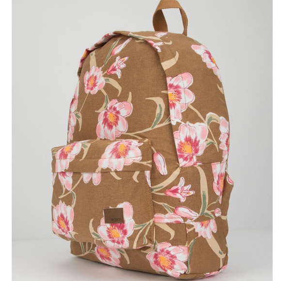 Roxy | Bags | Nwt Roxy Tan Floral Sugar Baby Backpack | Poshmark
